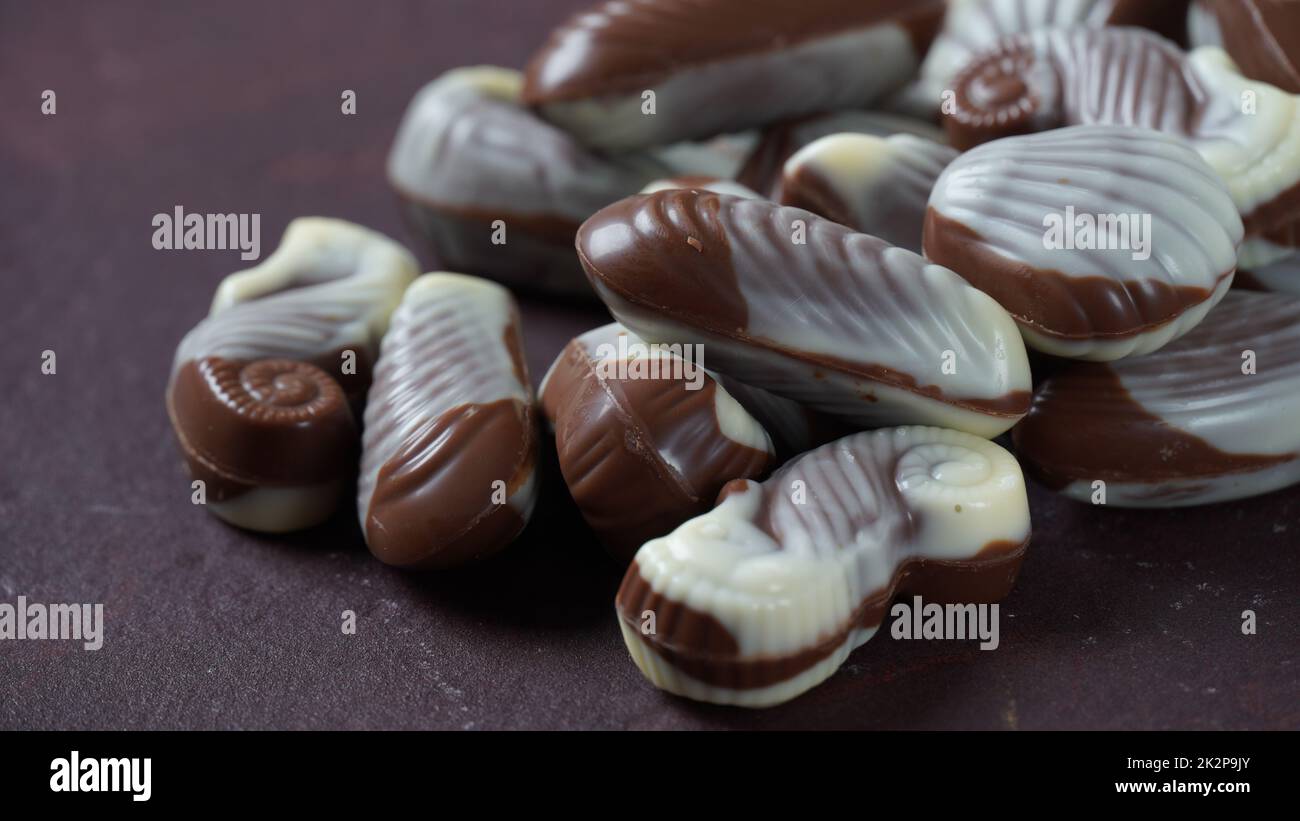 Belgian chocolate seashells hi-res stock photography and images - Alamy