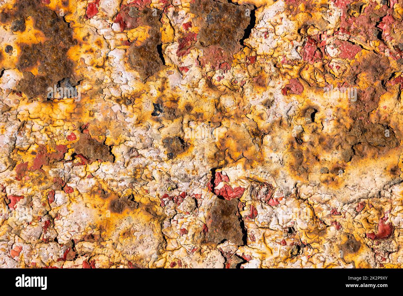 Rusty painted a metal background. Peeling paint texture Stock Photo - Alamy