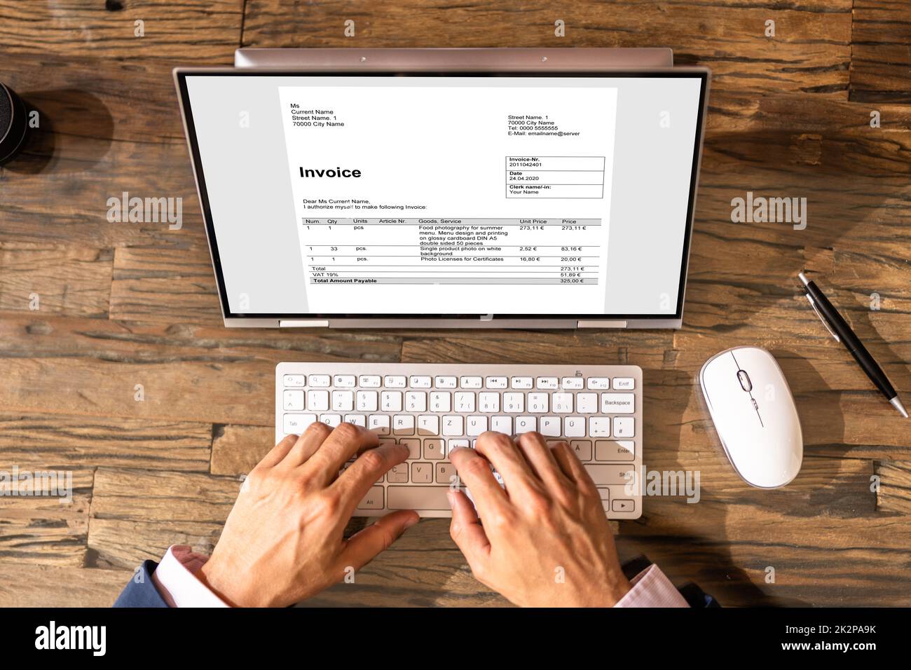 Accountant using electronic bill hi-res stock photography and images ...