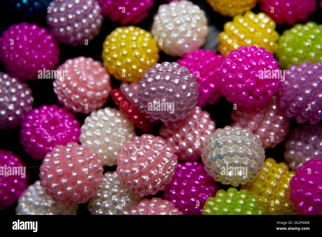 colorful fancy beads. macro photography Stock Photo - Alamy