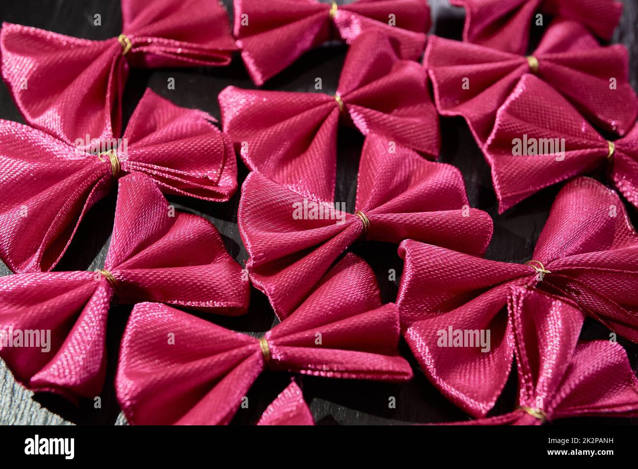 red ribbon for handicraft products Stock Photo - Alamy