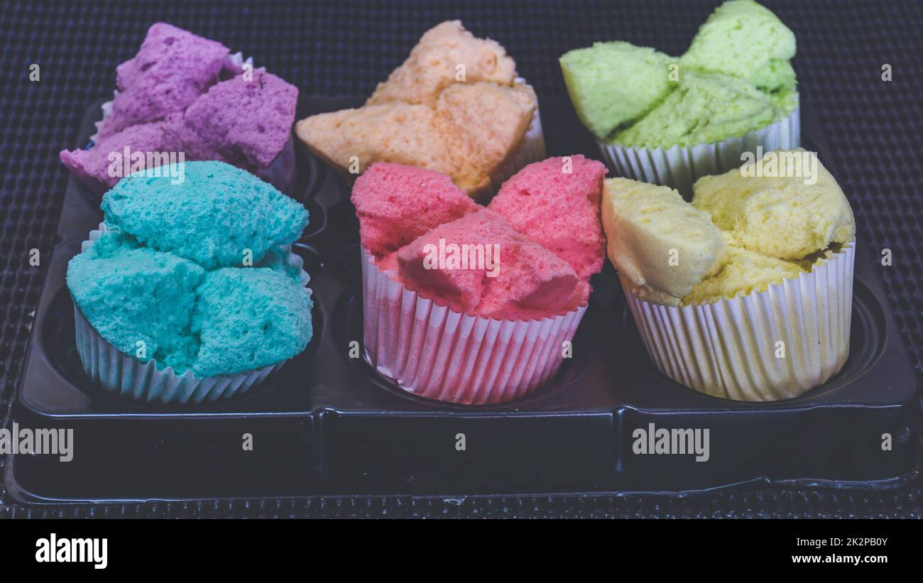 Steamed sponge cake. food platting photo Stock Photo - Alamy