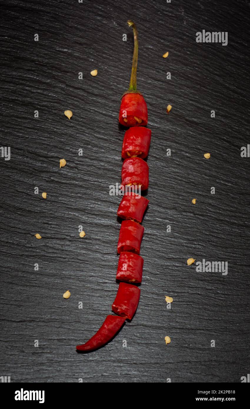 Pieces of chili hi-res stock photography and images - Alamy