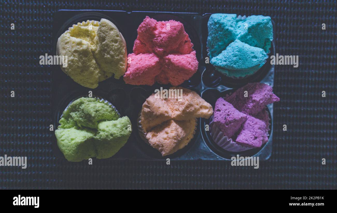 Steamed sponge cake. food platting photo Stock Photo - Alamy