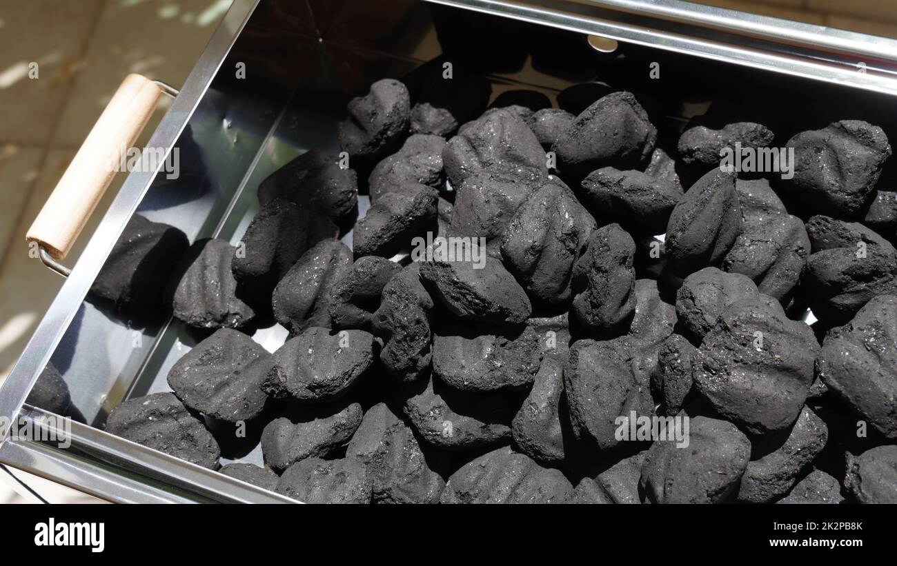 Charcoal ready for Barbecue Fire in Mangal (middle Eastern barbecue ...