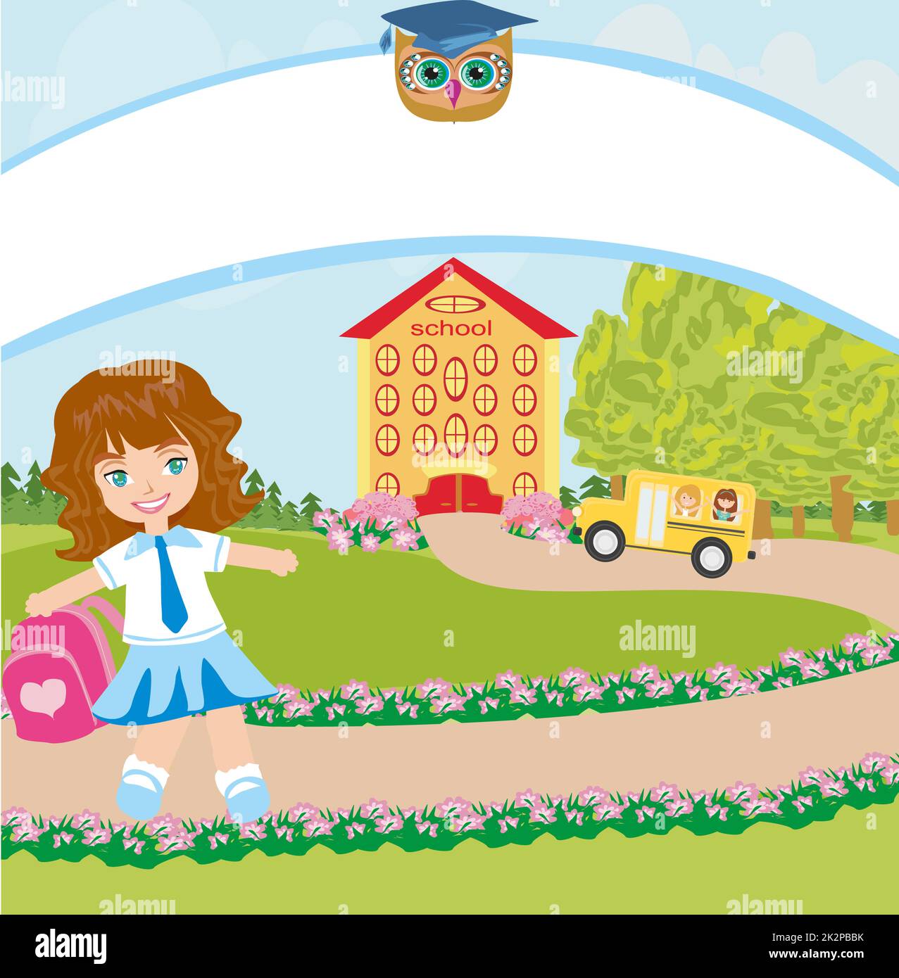 girl going to school Stock Photo - Alamy