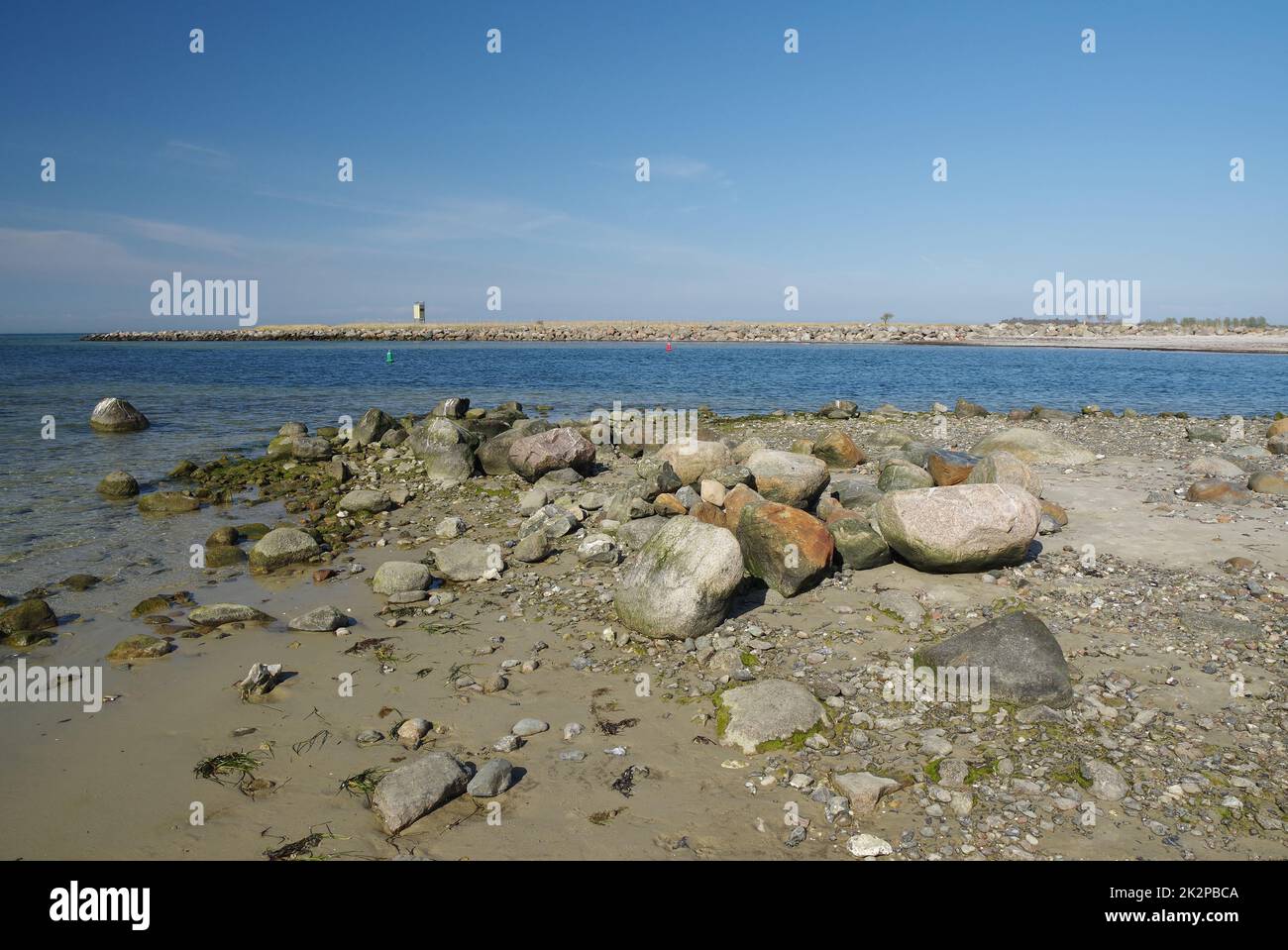 On the natural beach, Marina Wendtorf, Laboe, Schleswig-Holstein, North ...