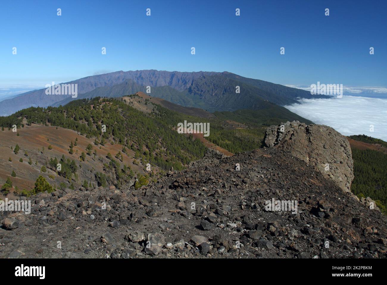 Beautiful lava landscape on La Palma, Canary islands, Spain Stock Photo ...