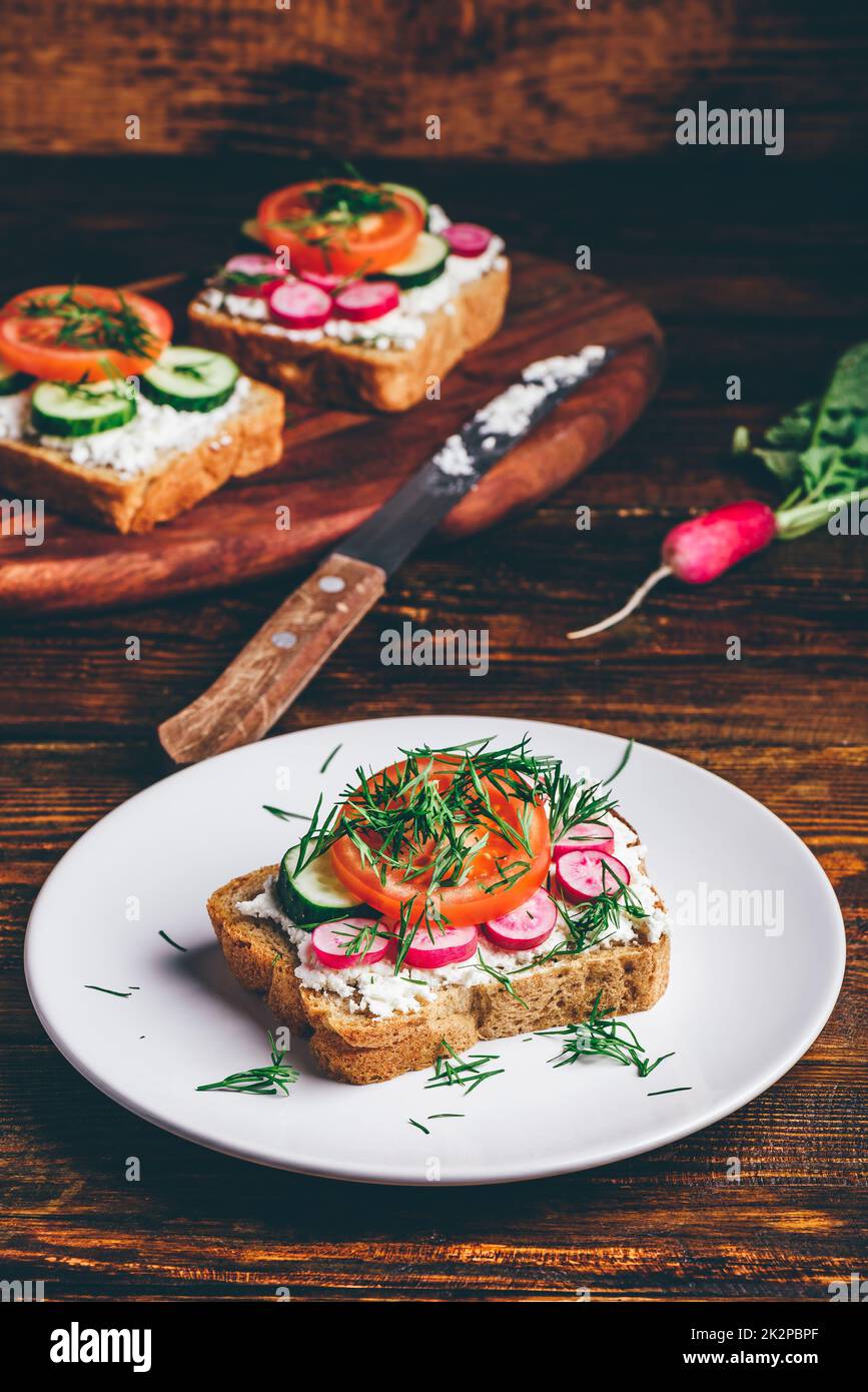 Vegetarian sandwich with fresh vegetables Stock Photo - Alamy