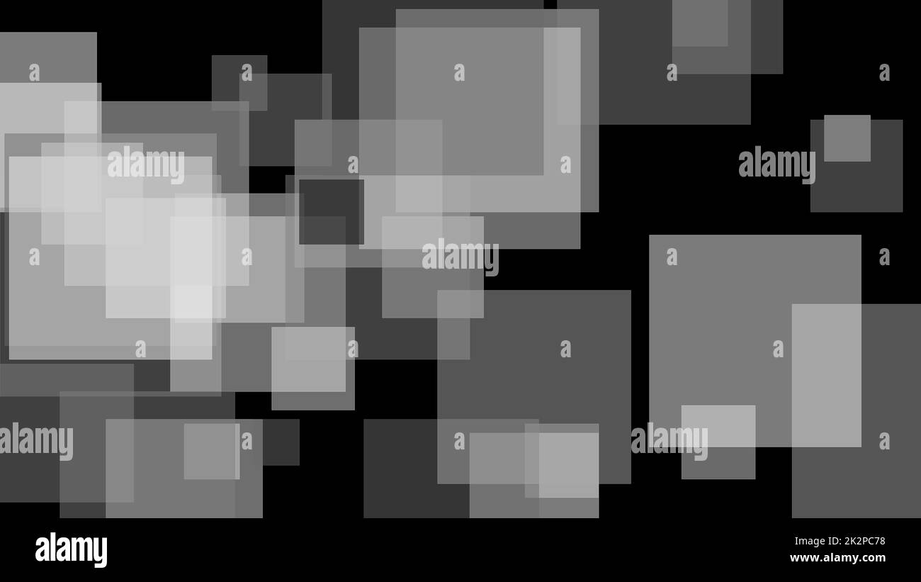 Abstract grey squares with black background Stock Photo - Alamy