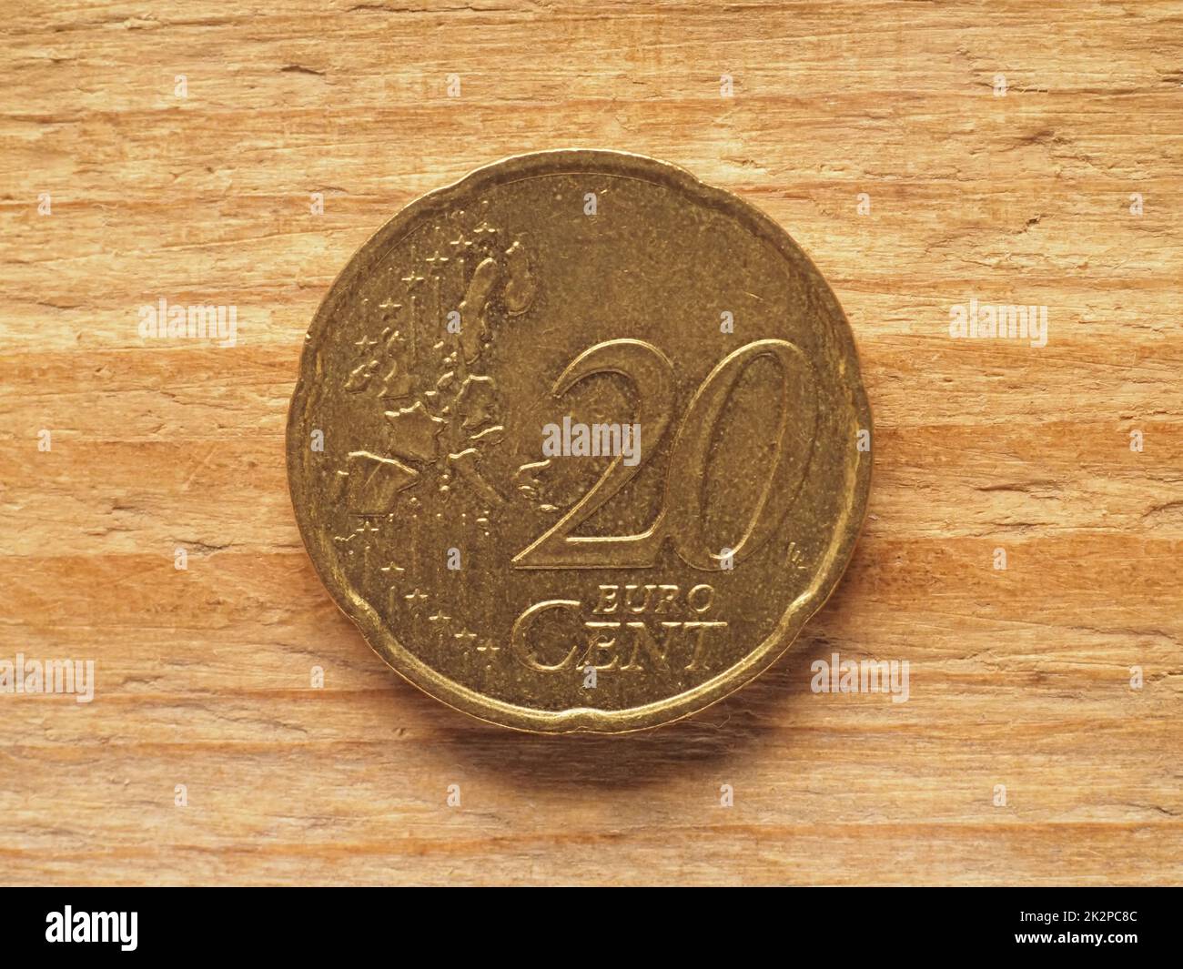 20 cents coin common side, currency of Europe Stock Photo - Alamy