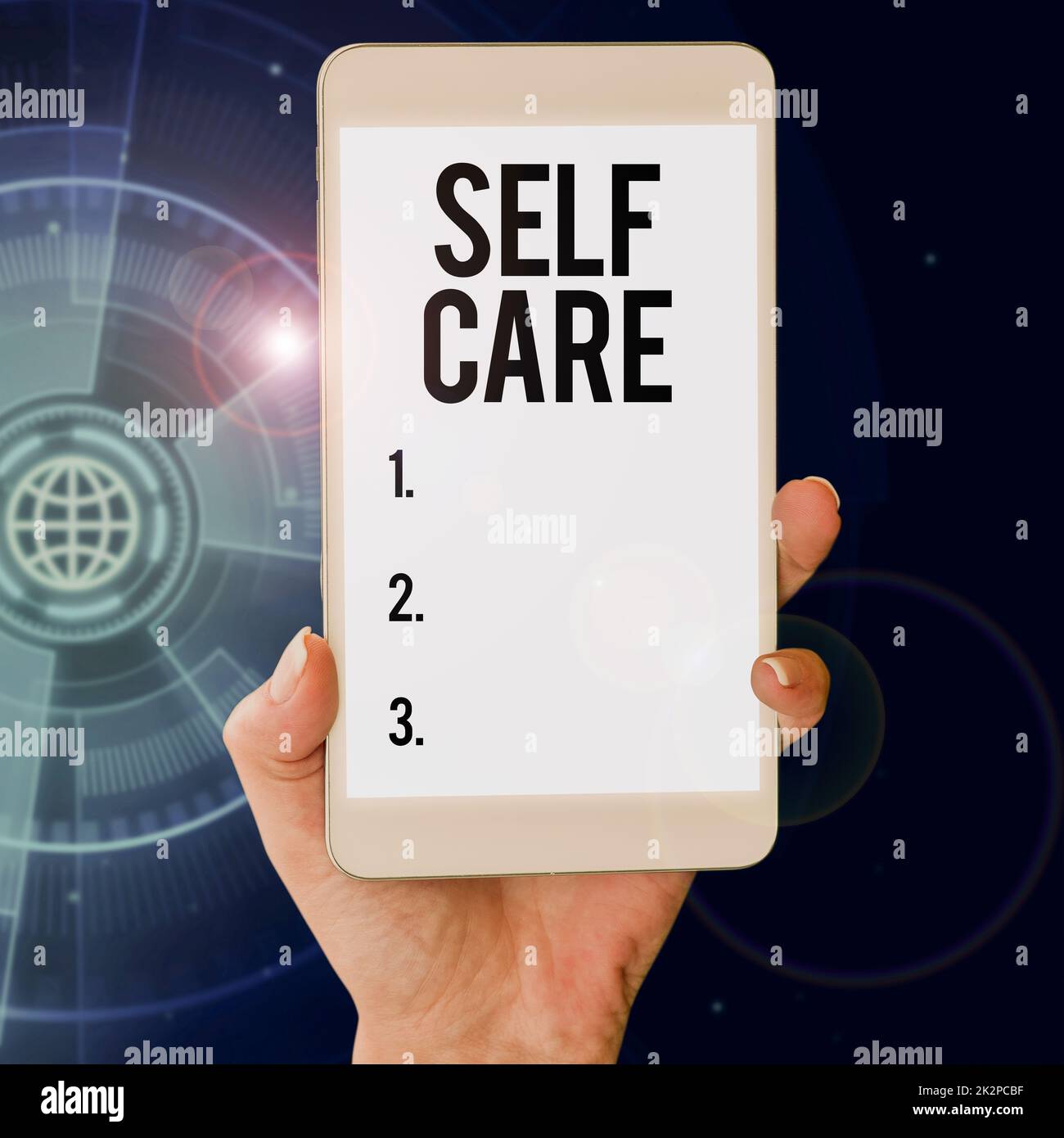 Hand writing sign Self Care. Word Written on Give comfort to your own ...