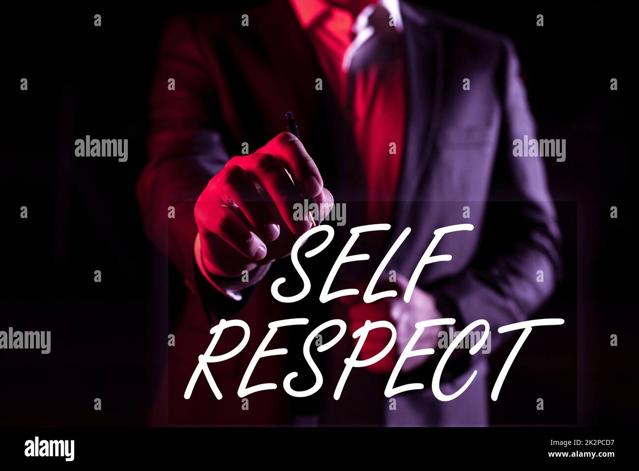 Conceptual caption Self Respect. Word for Pride and confidence in ...