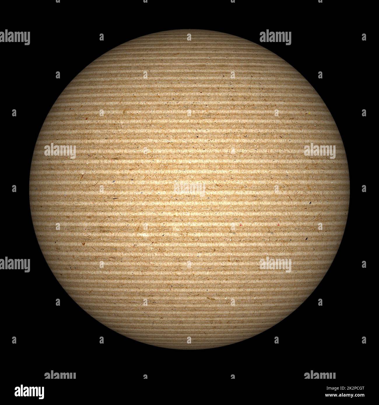 brown corrugated cardboard sphere black background Stock Photo - Alamy