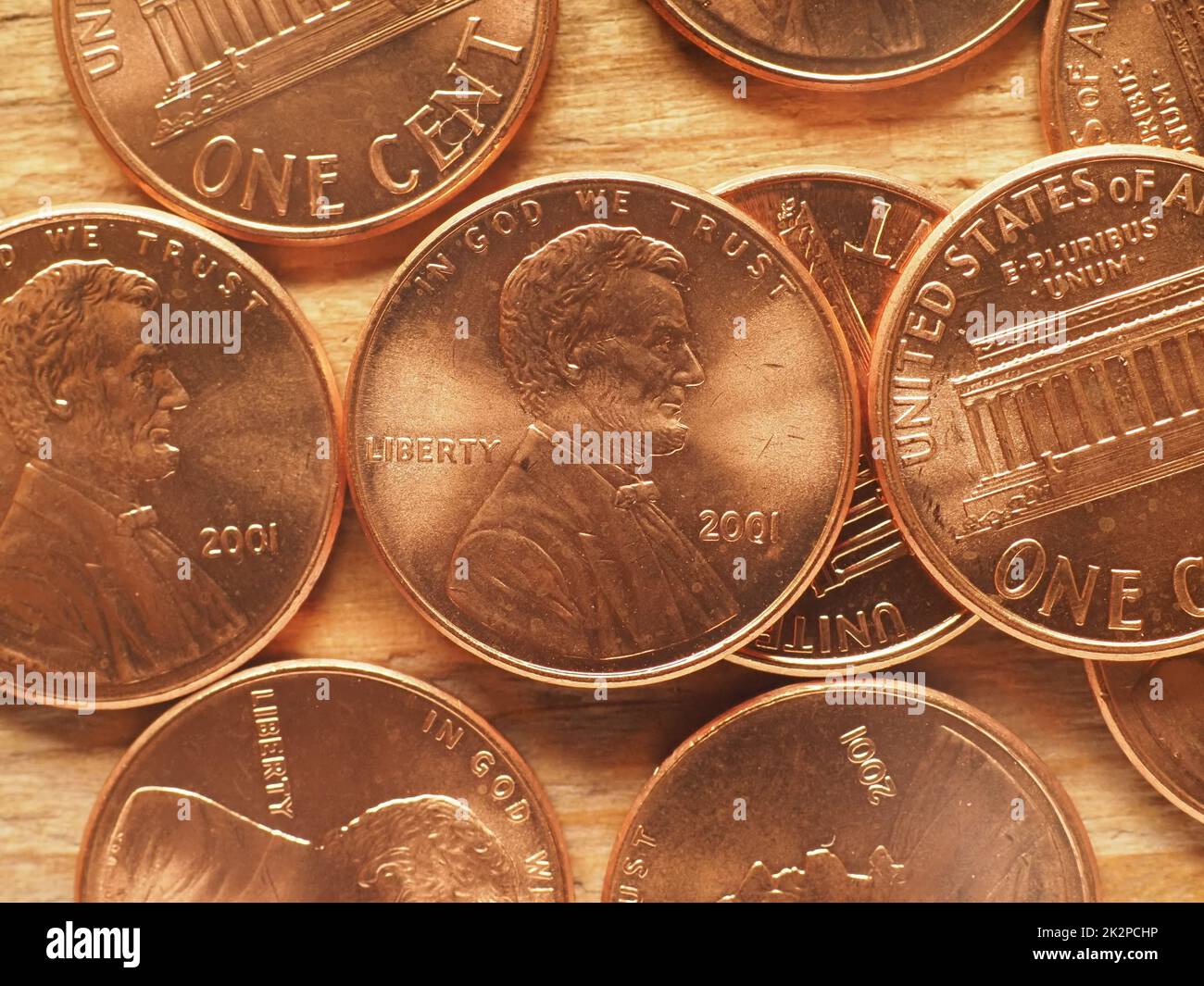 1 cent coins, United States Stock Photo - Alamy