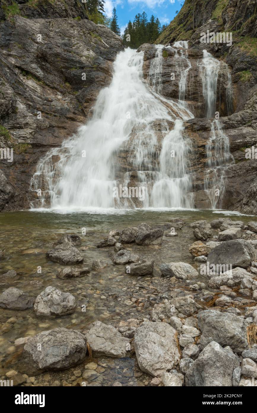 Glass brook waterfall Stock Photo - Alamy
