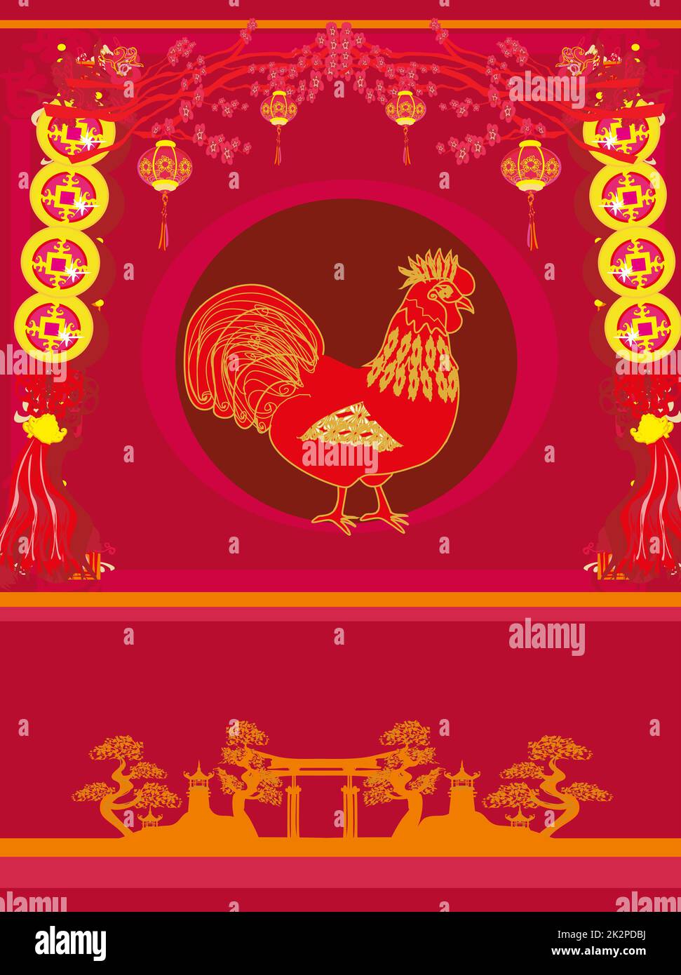 year of rooster design for Chinese New Year celebration Stock Photo - Alamy