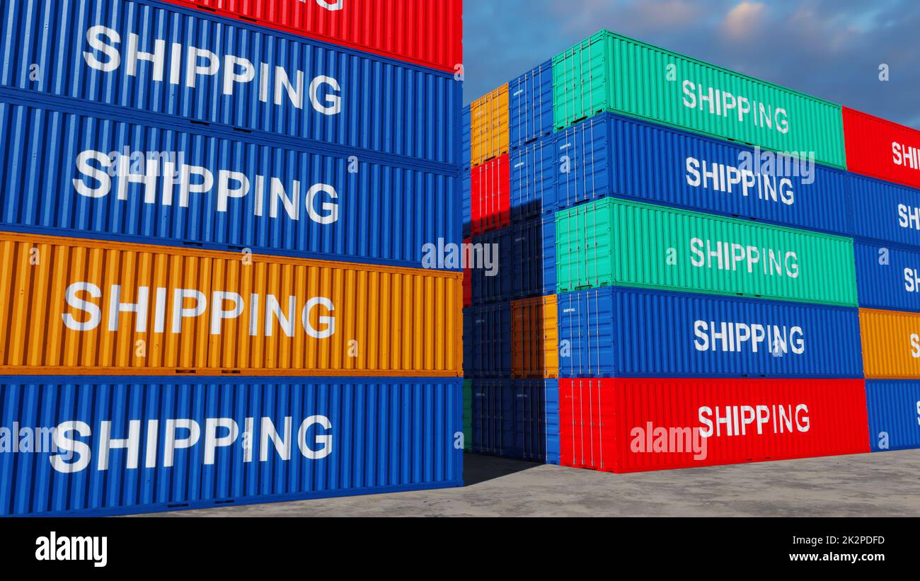 The Stack Containers For Marker Stock Photo - Alamy
