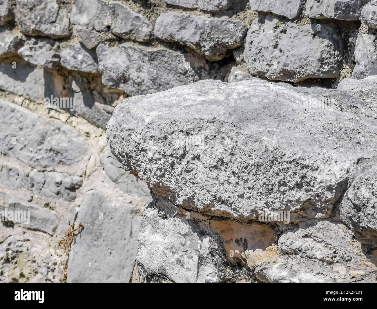Texture pattern of Tulum ruins Mayan site temple pyramids Mexico Stock ...