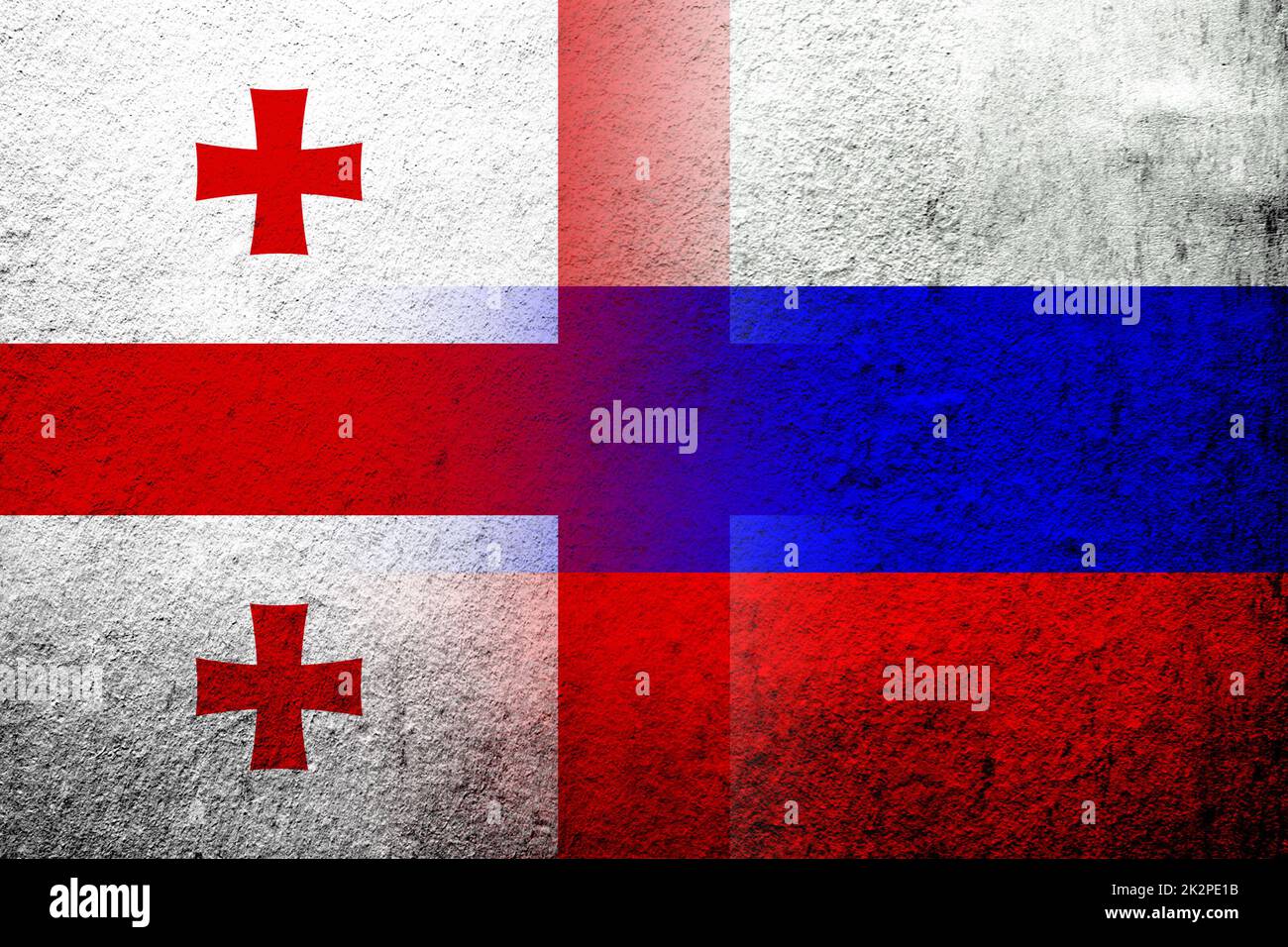 National flag of Russian Federation flag of the country of Georgia ...