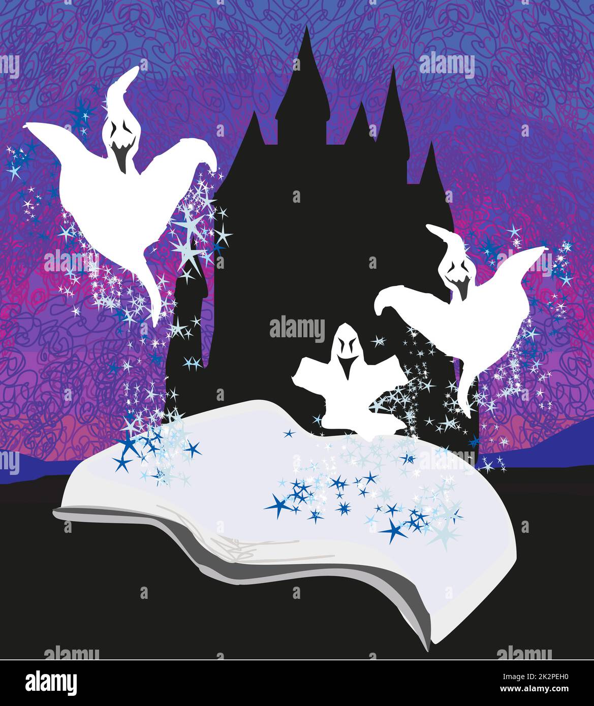 magic book with ghost stories Stock Photo - Alamy