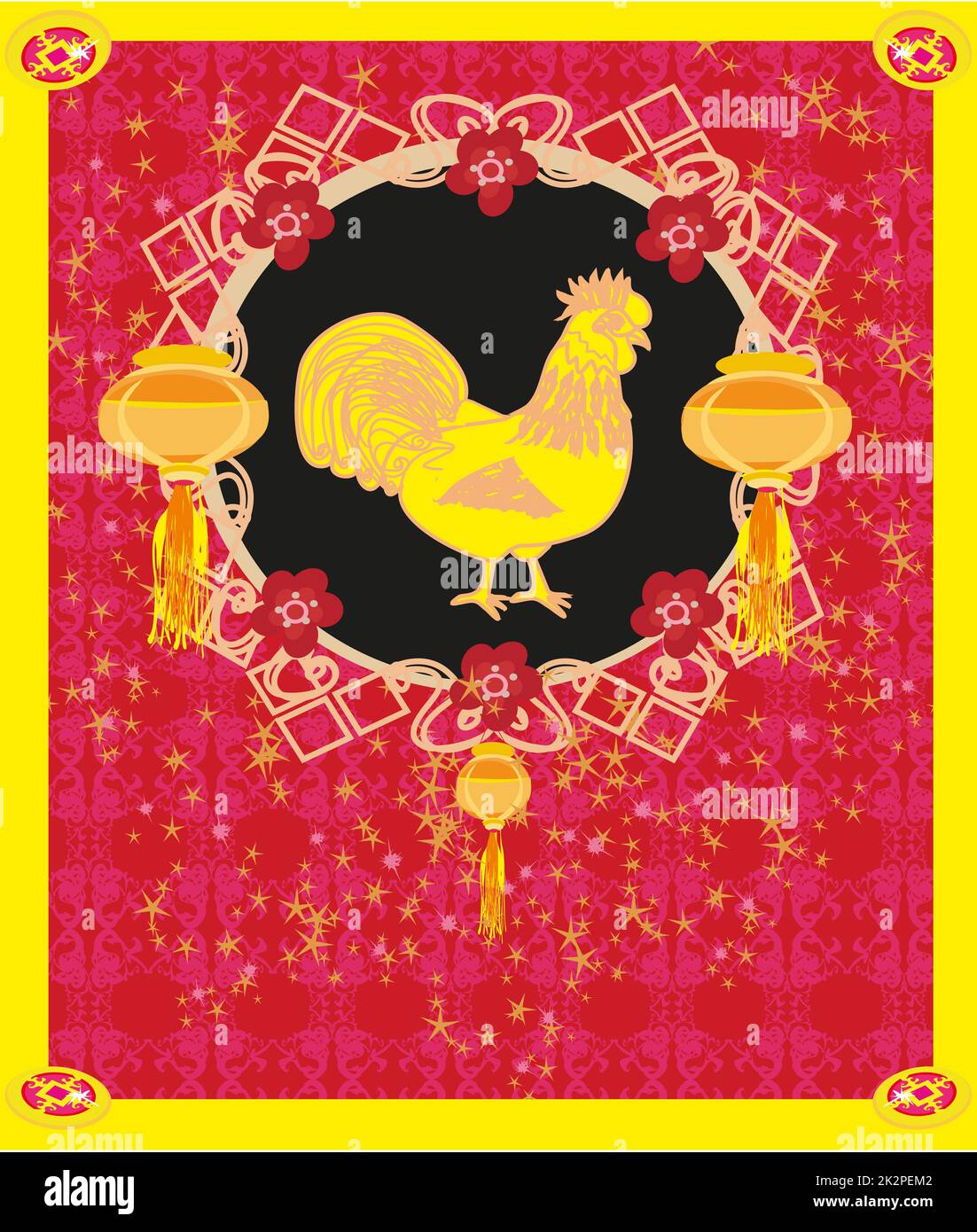 year of rooster design for Chinese New Year celebration Stock Photo - Alamy