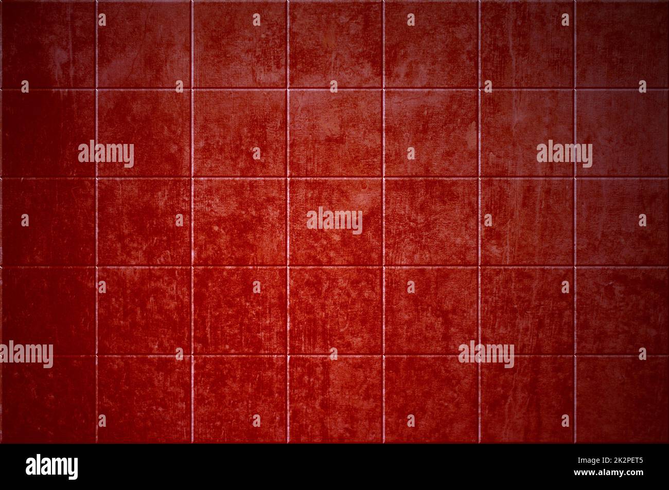 Dirty red wall with tiles Stock Photo - Alamy