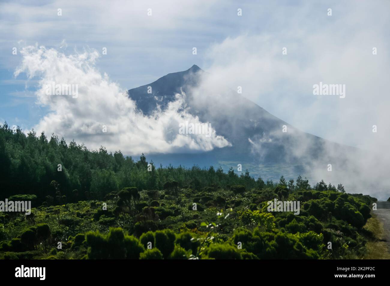 Pico mountain in Pico island Stock Photo - Alamy