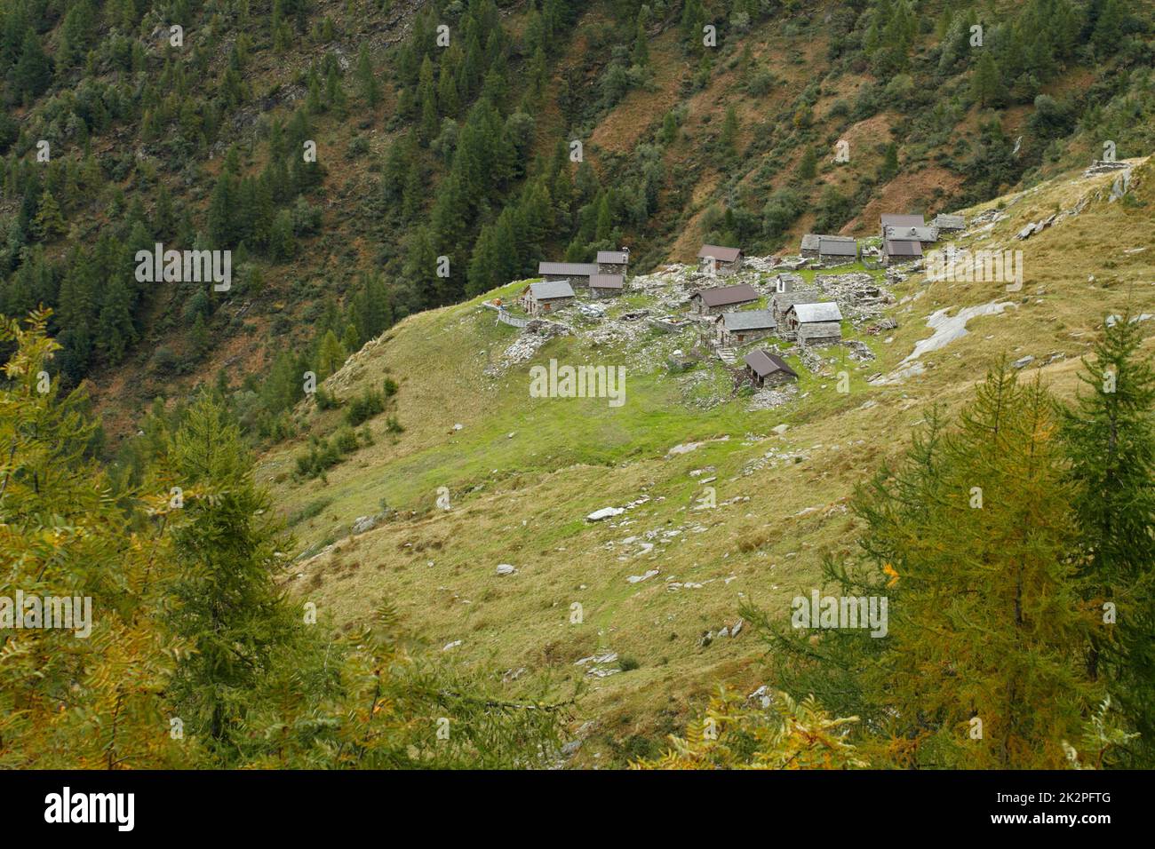 Alpine Abandoned Stone Houses In Val Grande Italy Stock Photo Alamy