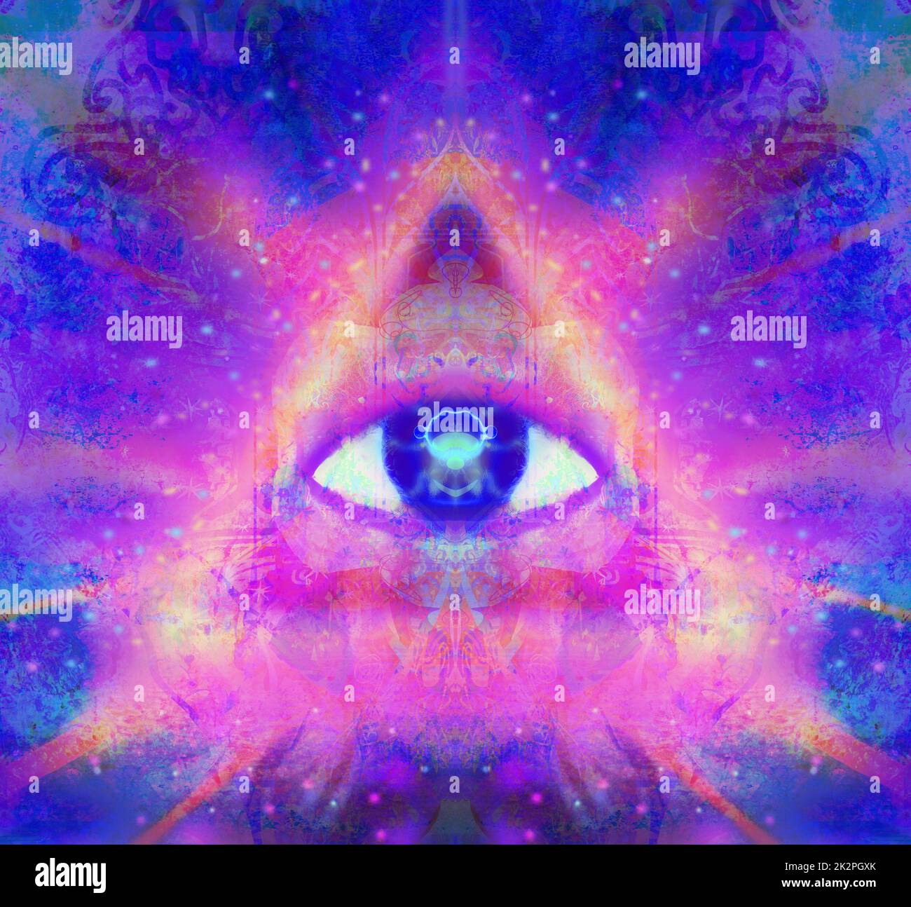 illustration of a third eye mystical sign Stock Photo - Alamy
