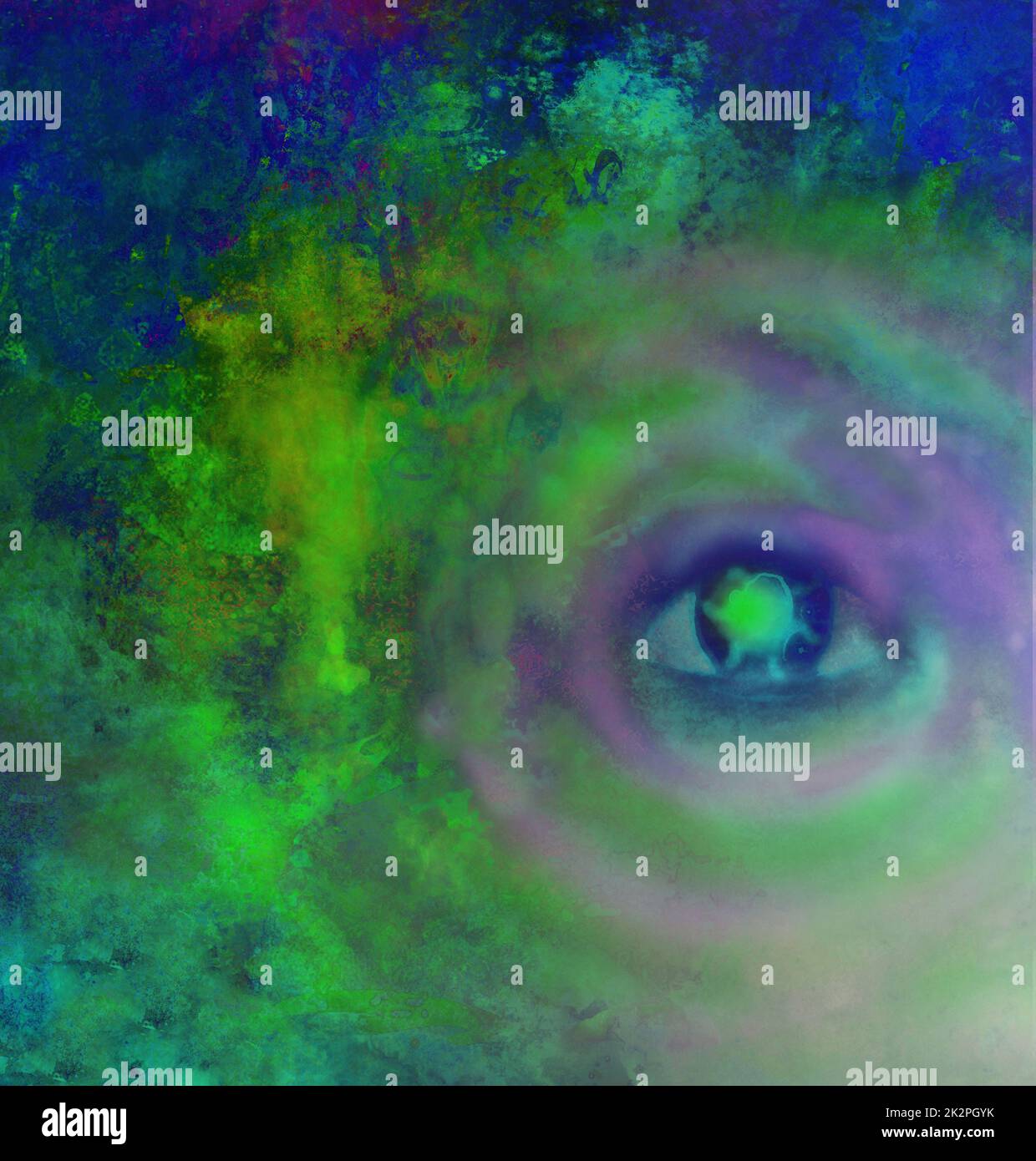 Illustration of a third eye mystical sign Stock Photo - Alamy