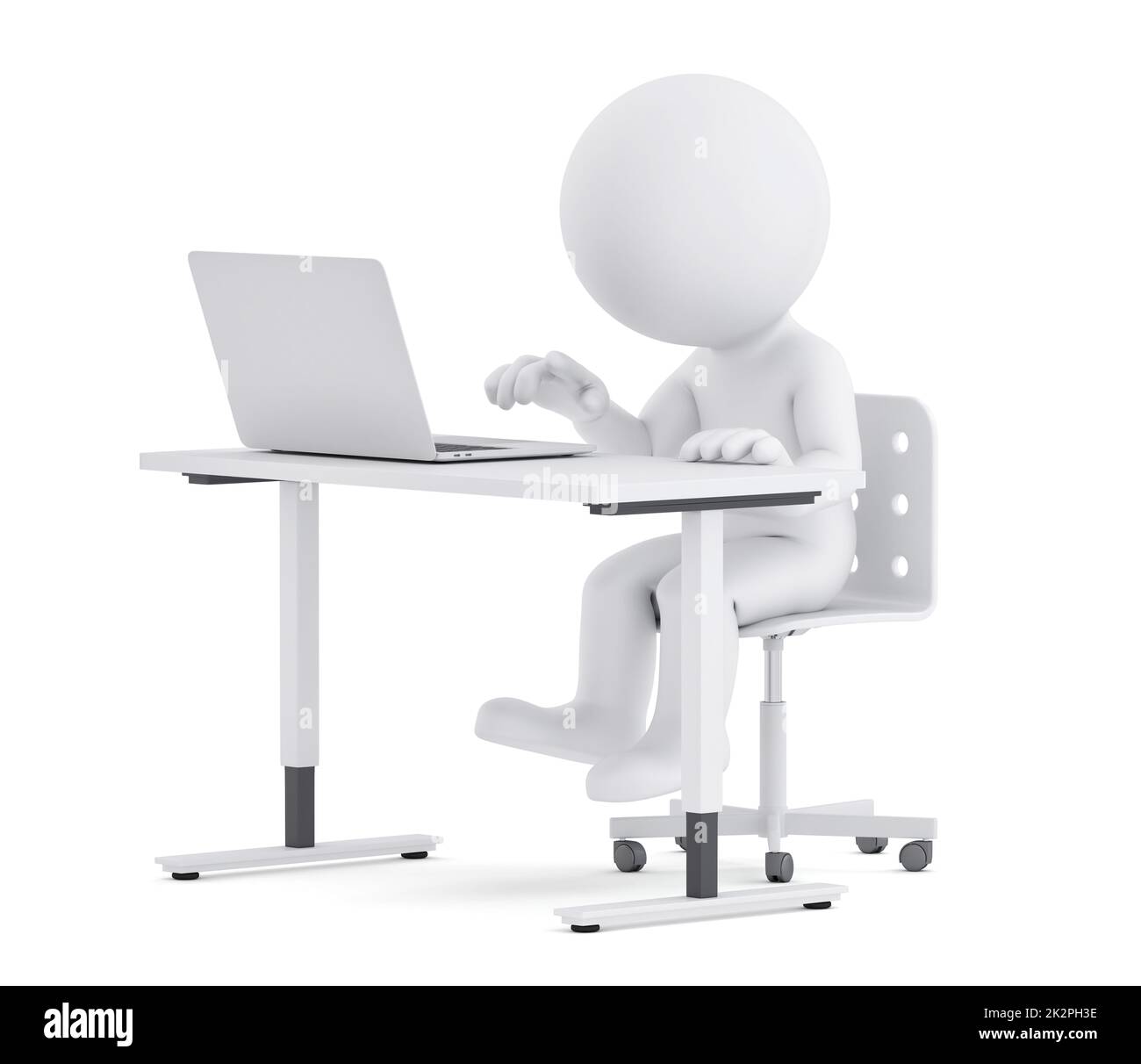 3d man sitting table working hi-res stock photography and images - Alamy
