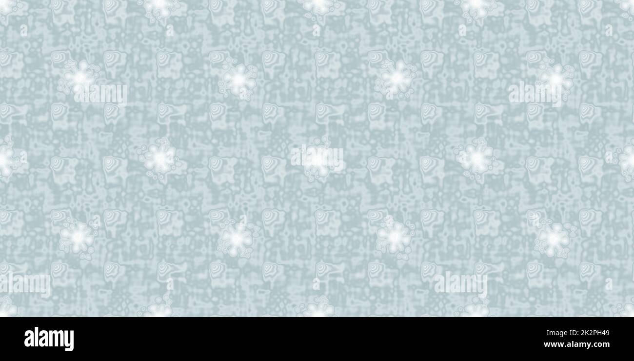 Soft ice blue snow flake border pattern background. Simple minimal ...