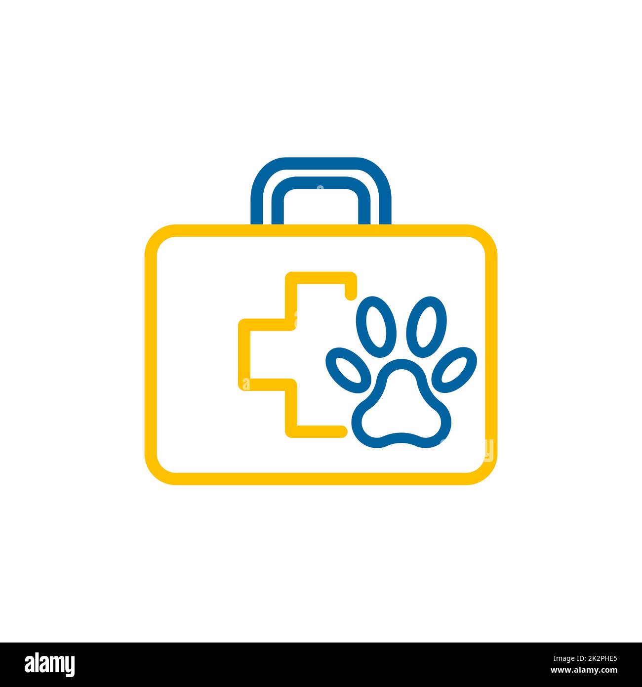 Pet first aid kit vector icon. Clinic box sign Stock Photo - Alamy