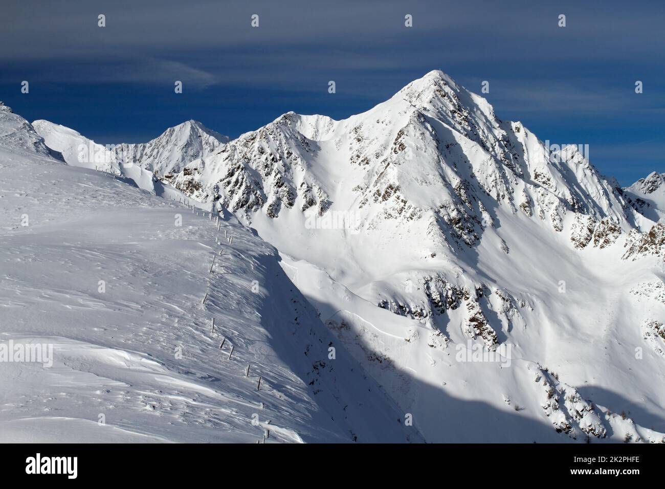 Mountains in intalian alps with small avalanche Stock Photo - Alamy