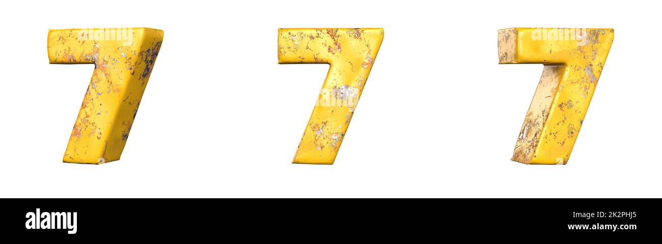 Yellow number 7 hi-res stock photography and images - Alamy