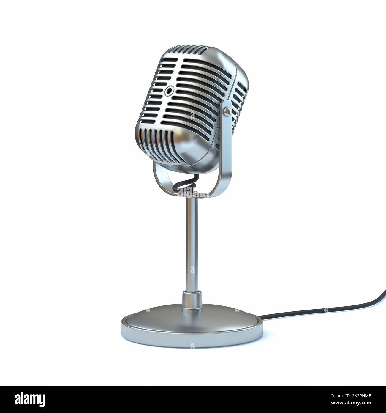 Vintage microphone 3D Stock Photo - Alamy