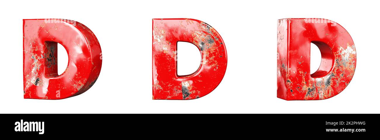 3d rendering red capital letter hi-res stock photography and images - Alamy