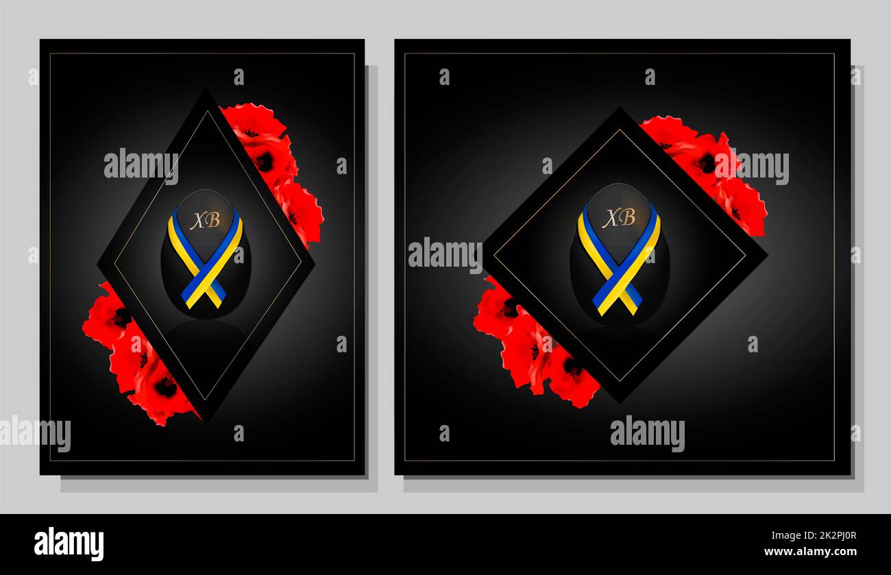Easter poster. Easter 2022. Memory of those killed in Ukraine. Day of ...