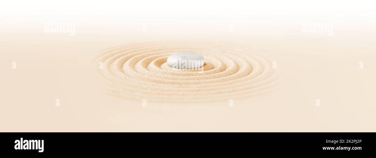 Zen japanese garden background. Horizontal banner Stock Photo - Alamy