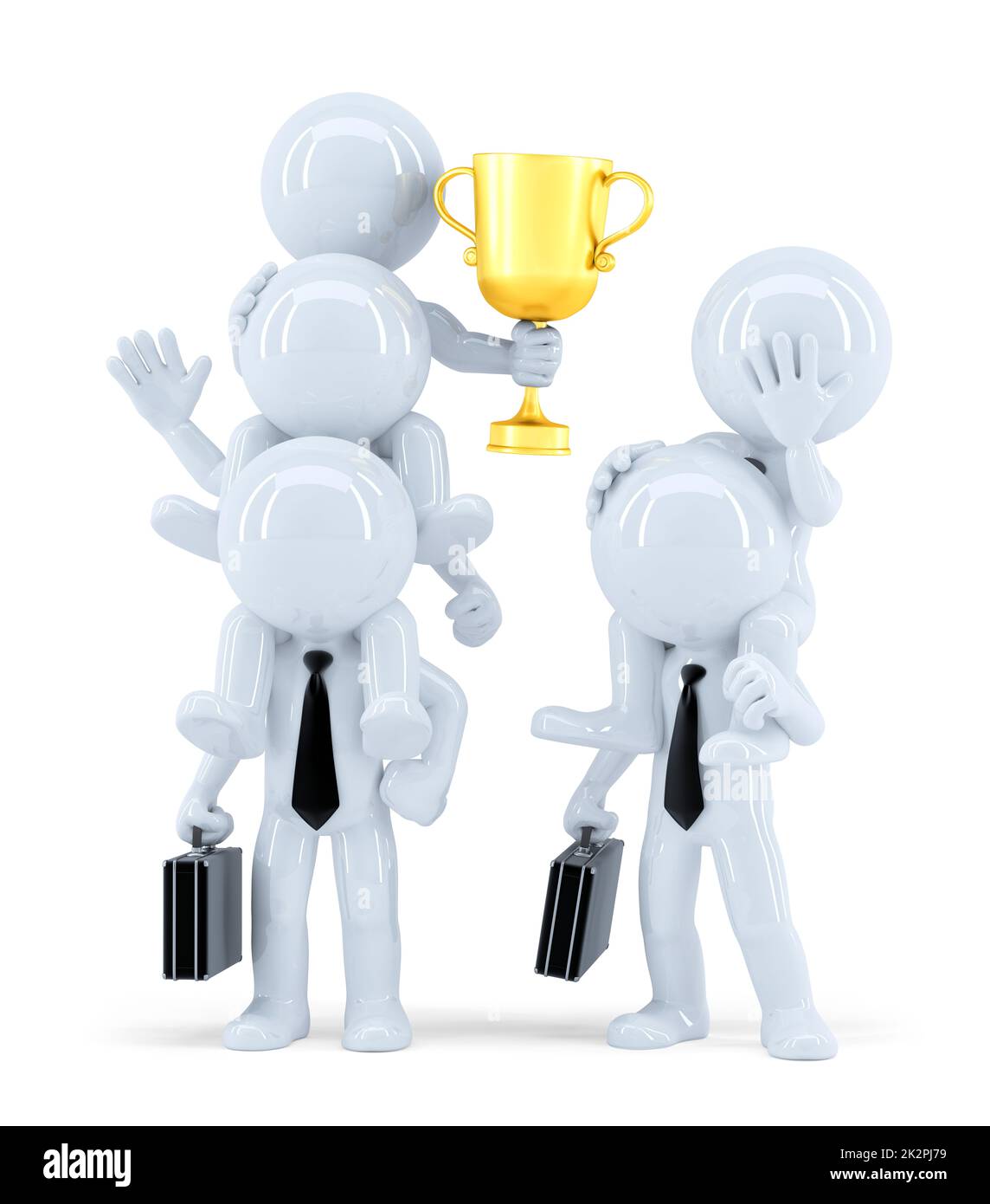 Winners and losers. Business concept. Isolated. Contains clipping path ...