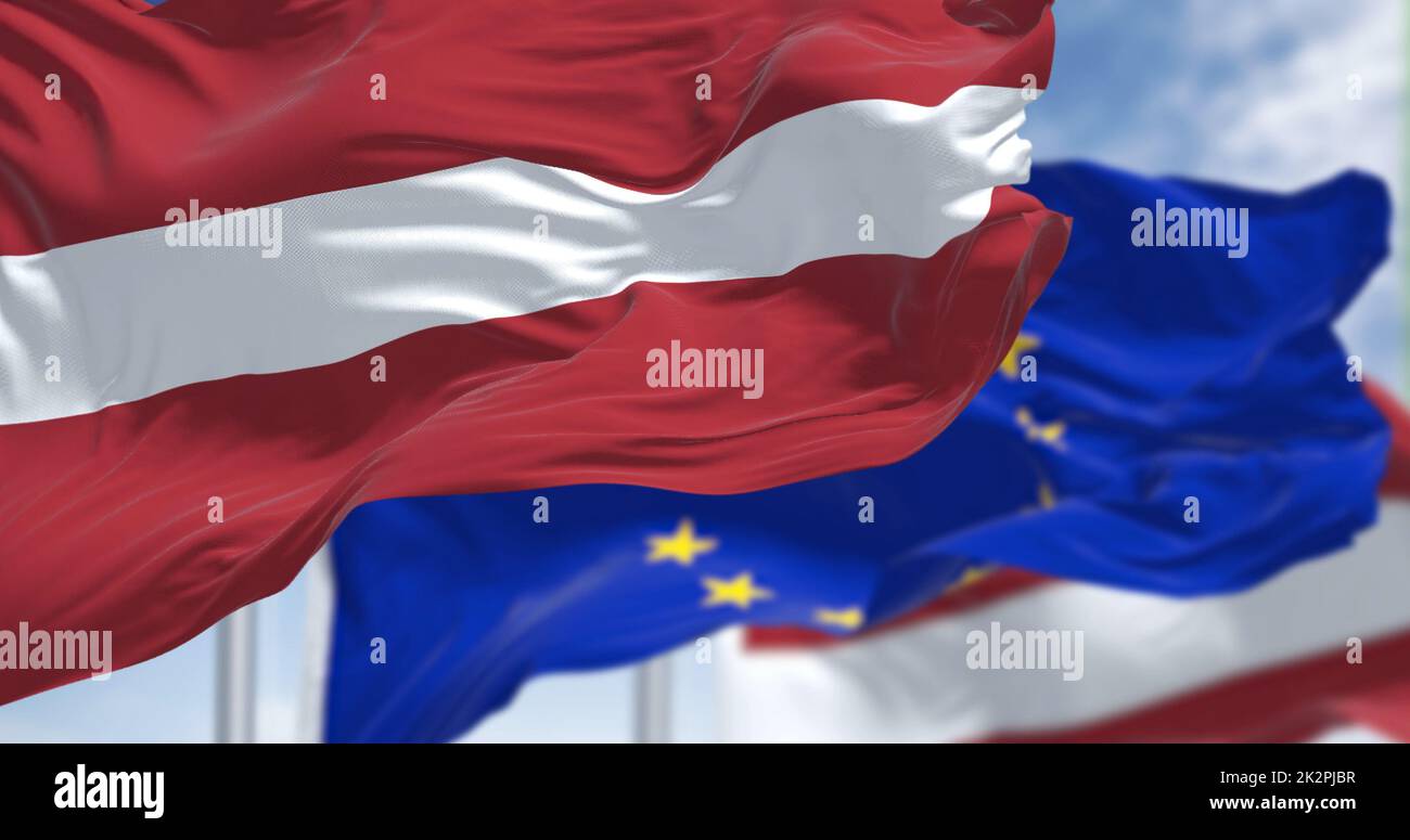 Blurred background flag latvia hi-res stock photography and images - Alamy