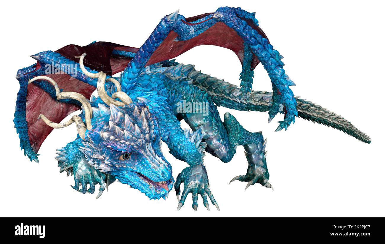 3D Rendering Fairy Tale Dragon on White Stock Photo - Alamy