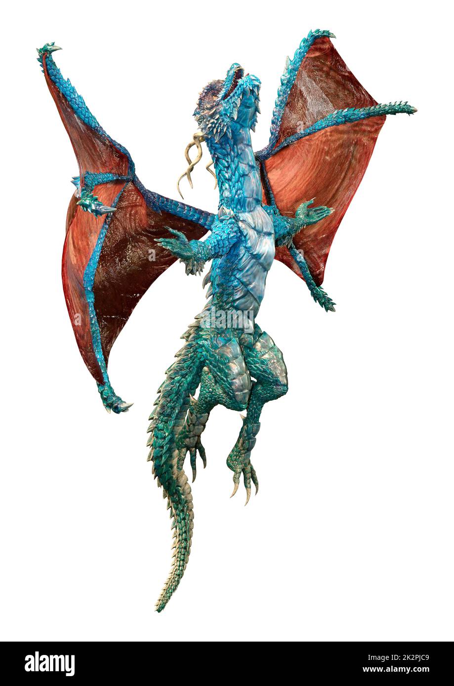 3D Rendering Fairy Tale Dragon on White Stock Photo - Alamy