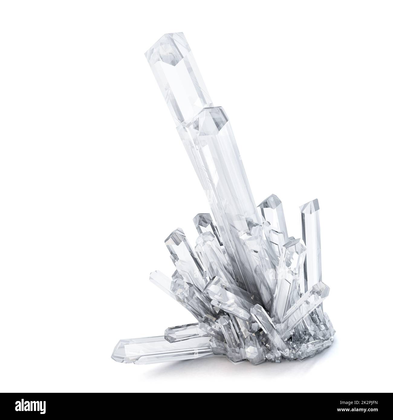 3D Quartz crystals. Isolated. Contains clipping path Stock Photo - Alamy
