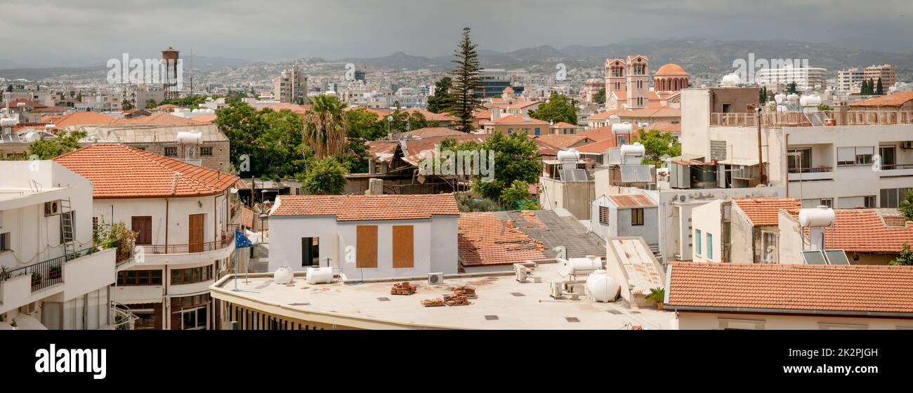 Limassol. Cyprus. Panorama of old town Stock Photo - Alamy