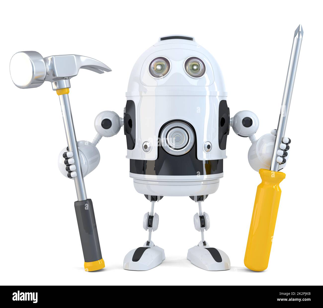 Robot worker. Technology concept. Isolated. Contains clipping path ...