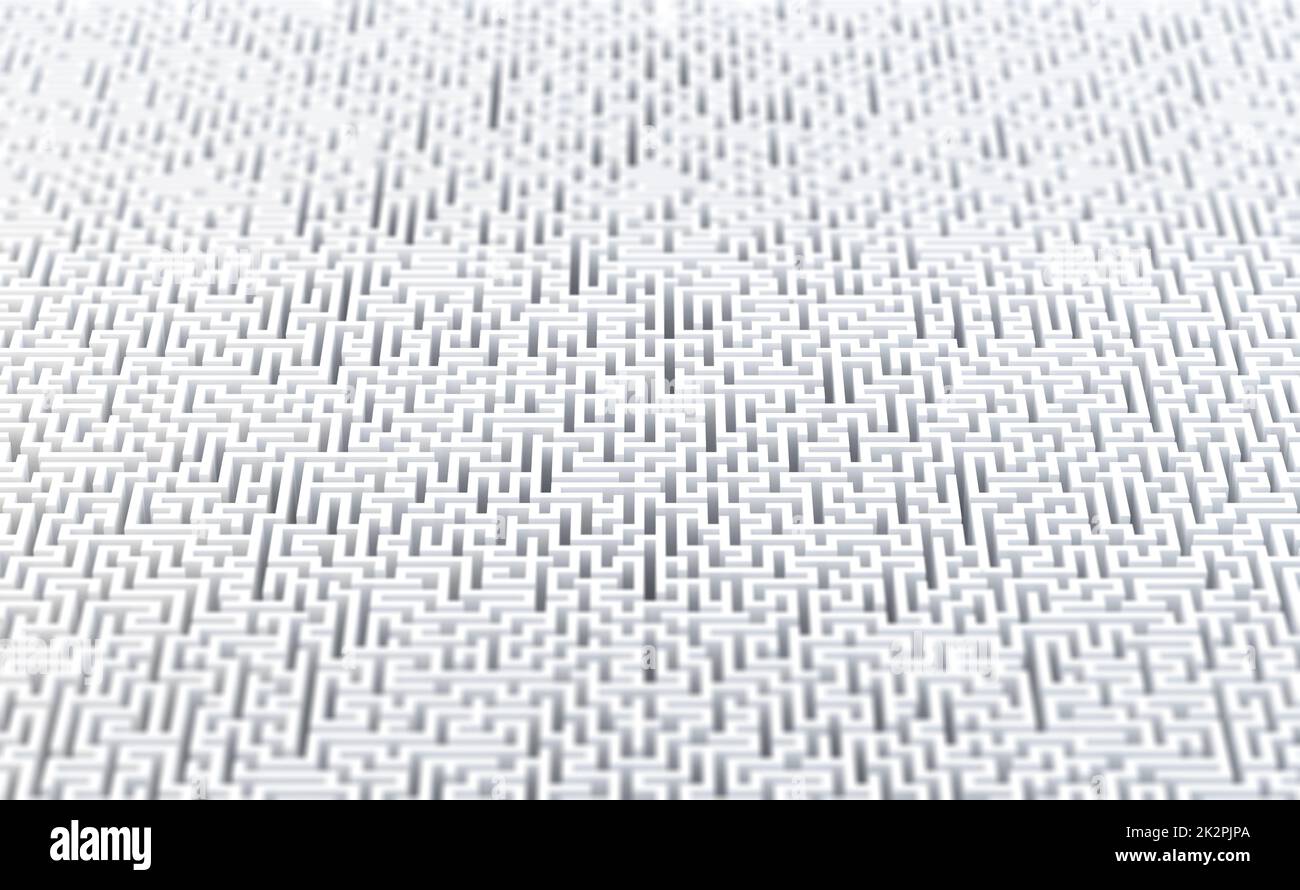 Abstract maze background. 3d illustration Stock Photo - Alamy