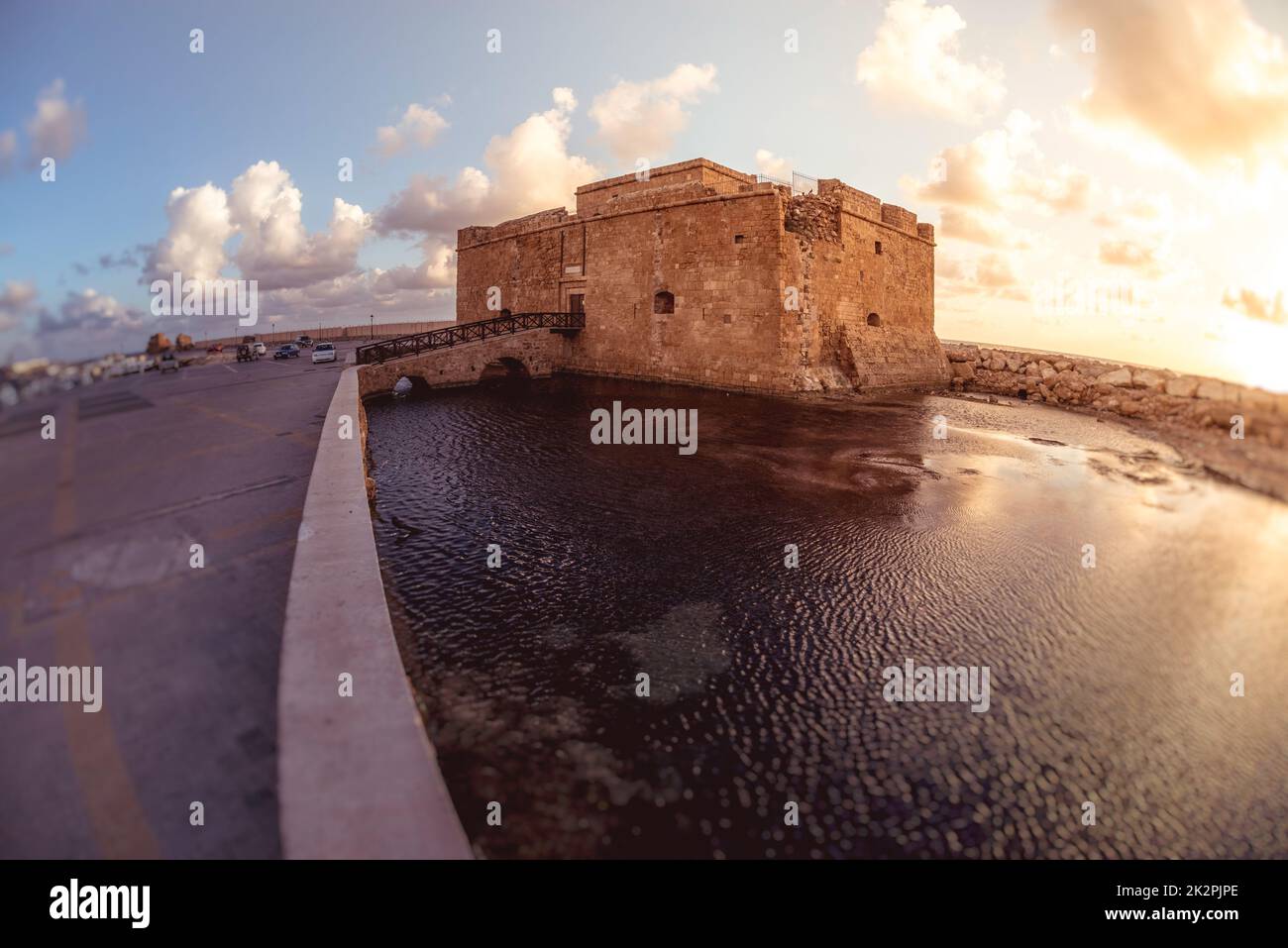 Famous touristic medieval castle. Paphos, Cyprus Stock Photo - Alamy