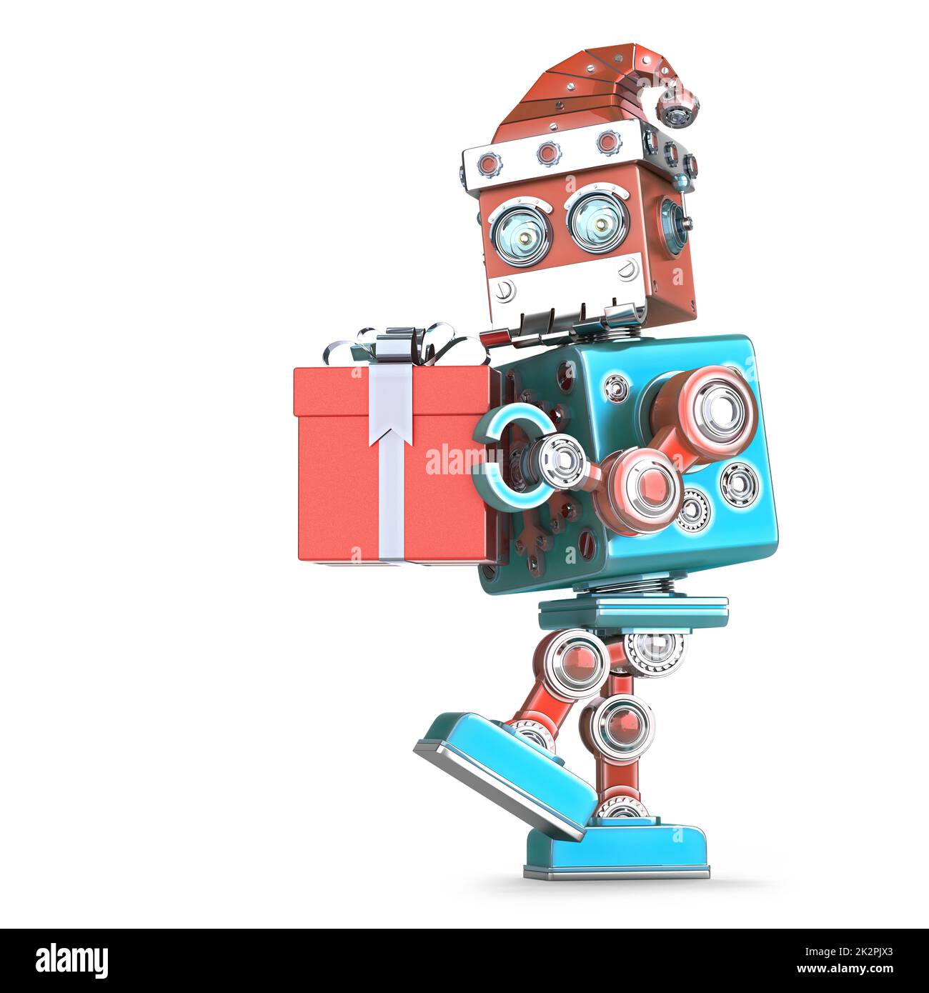 Cartoon illustration santa claus walking hi-res stock photography and ...